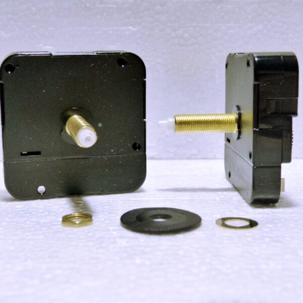 Extra Long Shaft Ticking quartz clock movement with Silver Hands • New ...